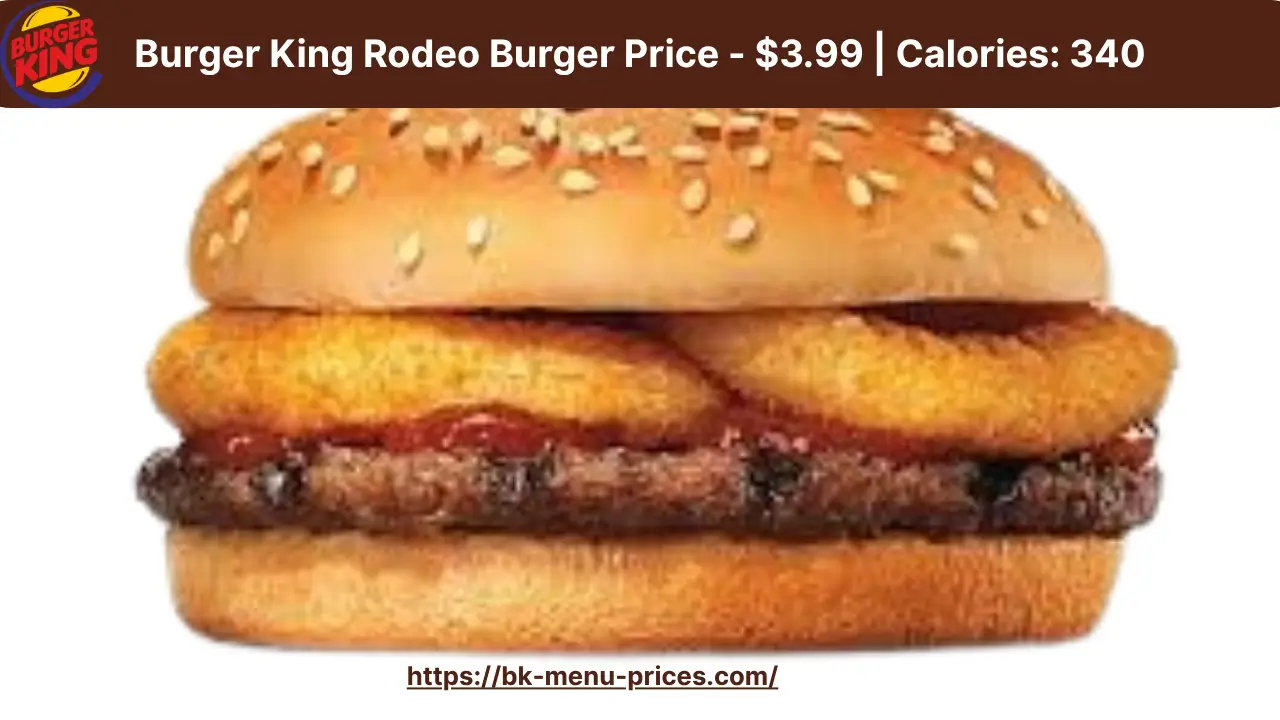 Rodeo Burger Price, Calories, Nutrition & Customization
